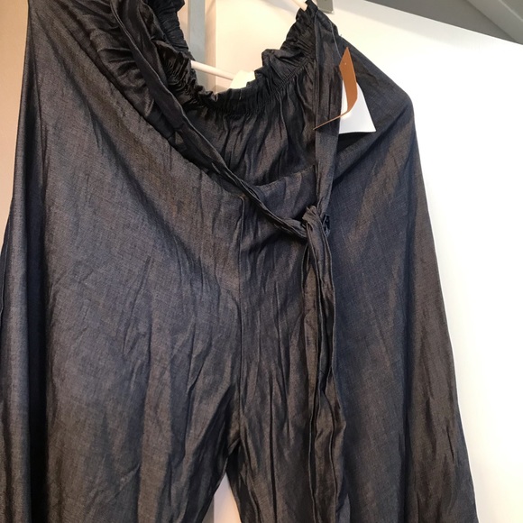 Maxine Nichols | Pants & Jumpsuits | Belted Paper Bag Waist Wide Leg Pants | Poshmark